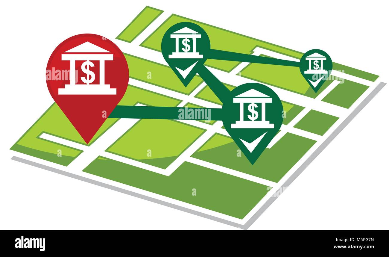 Business Map Network Stock Vector Image & Art - Alamy