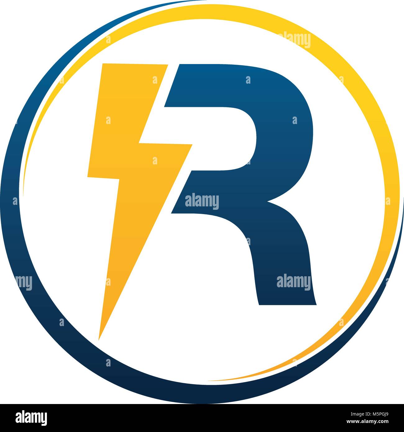 Bolt Electricity Letter R Stock Vector Image & Art - Alamy