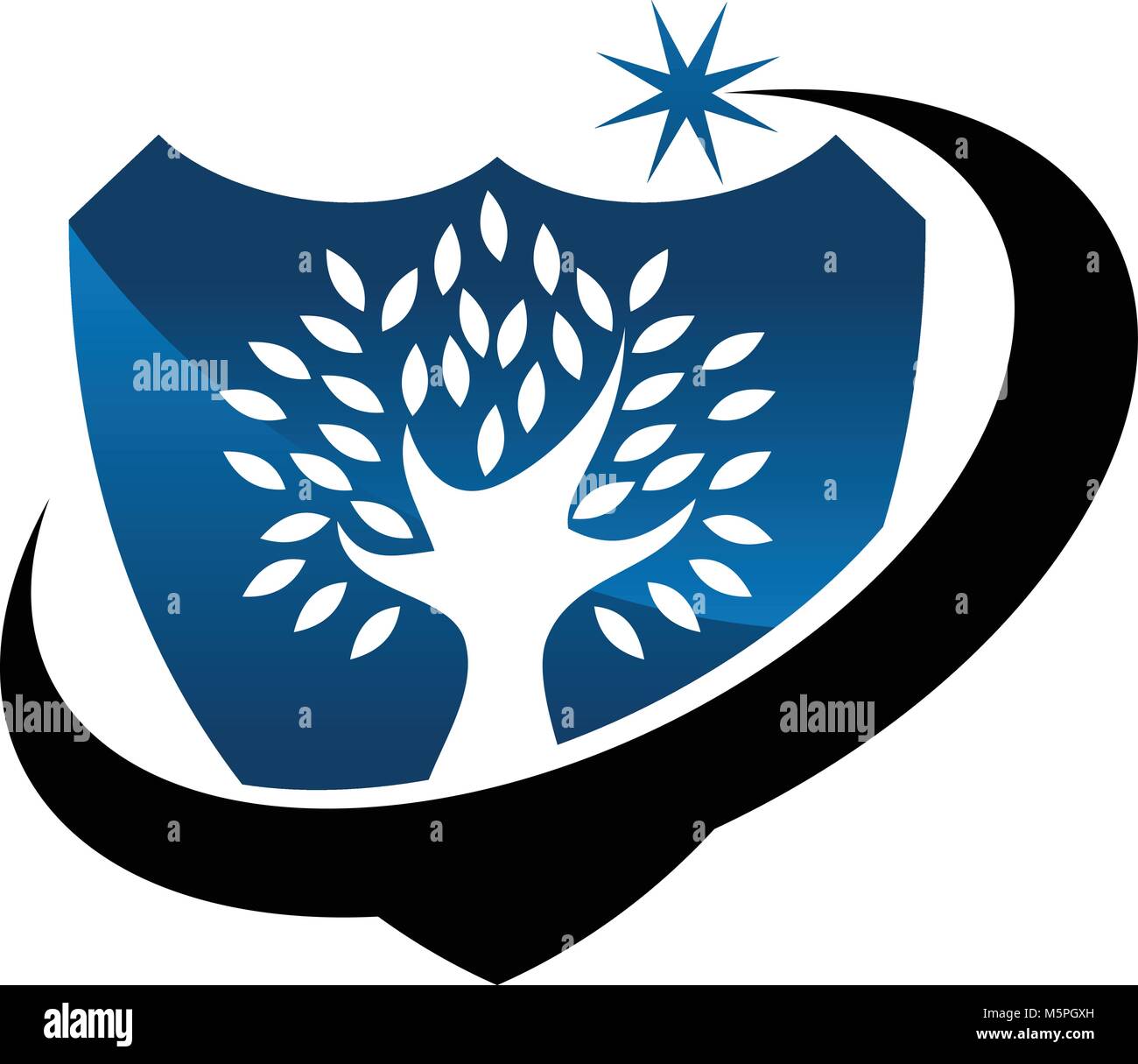 Shield of trees Stock Vector Images - Alamy