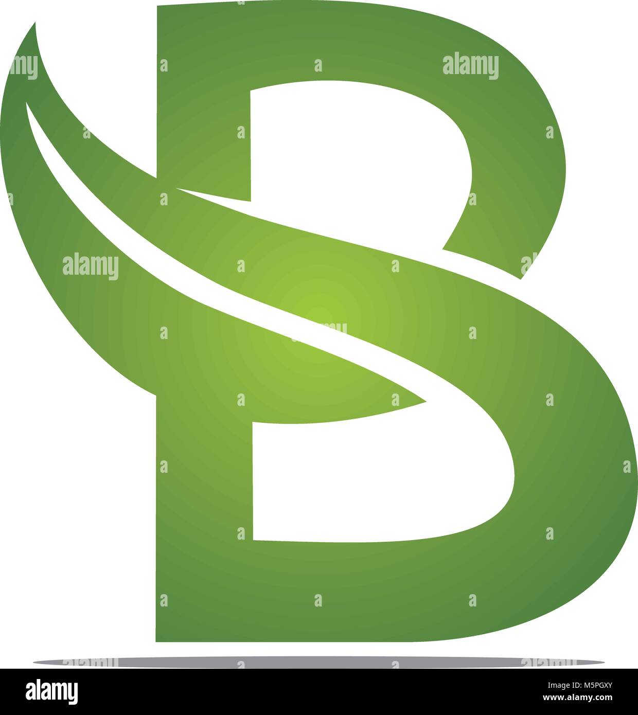 Letter B Leaf Stock Vector Image & Art - Alamy