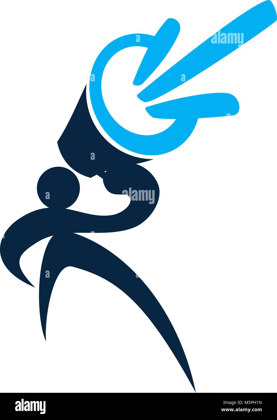 Attention megaphone shout man Stock Vector Images - Alamy