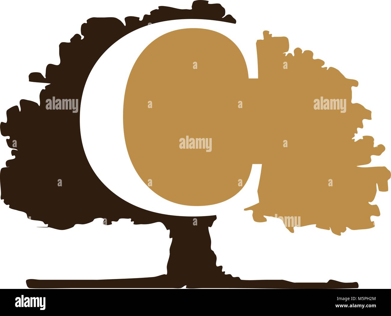 Oak Tree with letter C Stock Vector Image & Art - Alamy