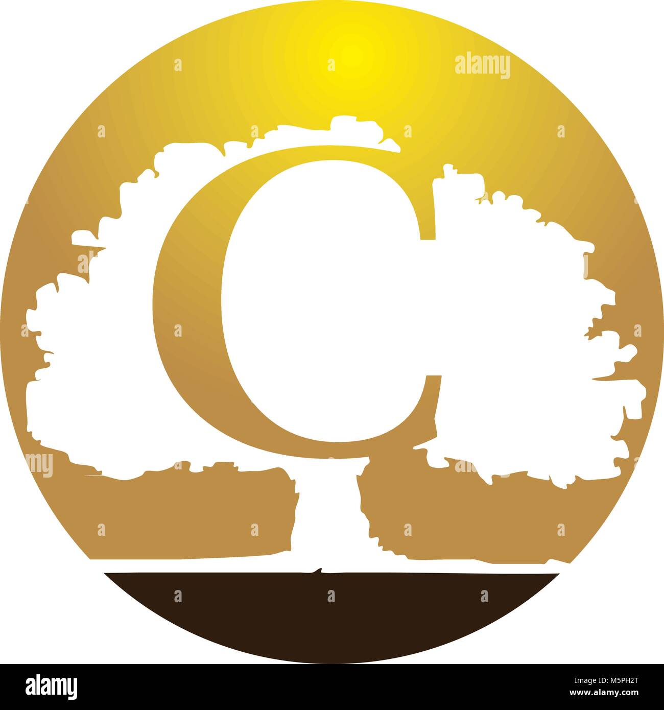 Oak Tree with letter C Stock Vector Image & Art - Alamy