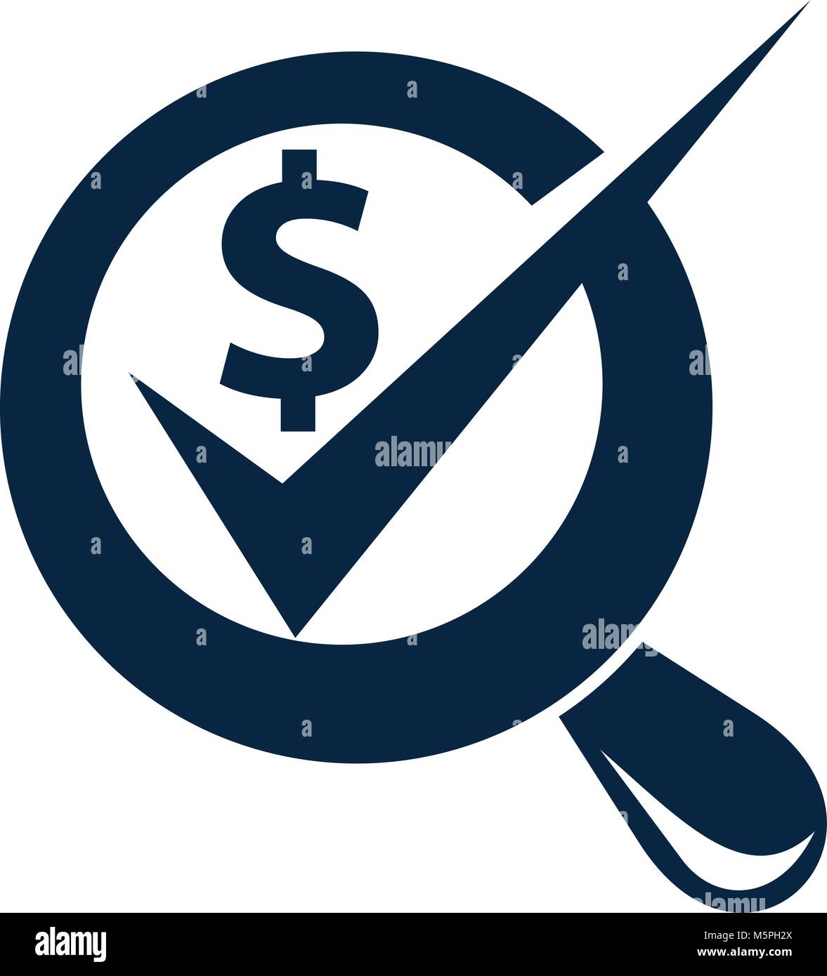 Magnify glass dollar sign Stock Vector Images - Alamy