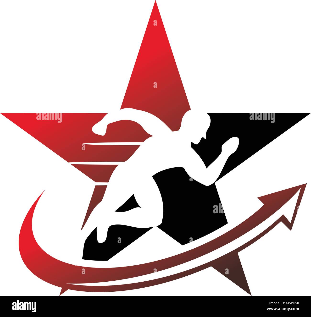 Run Sport Athlete Logo Template Stock Vector Image & Art - Alamy
