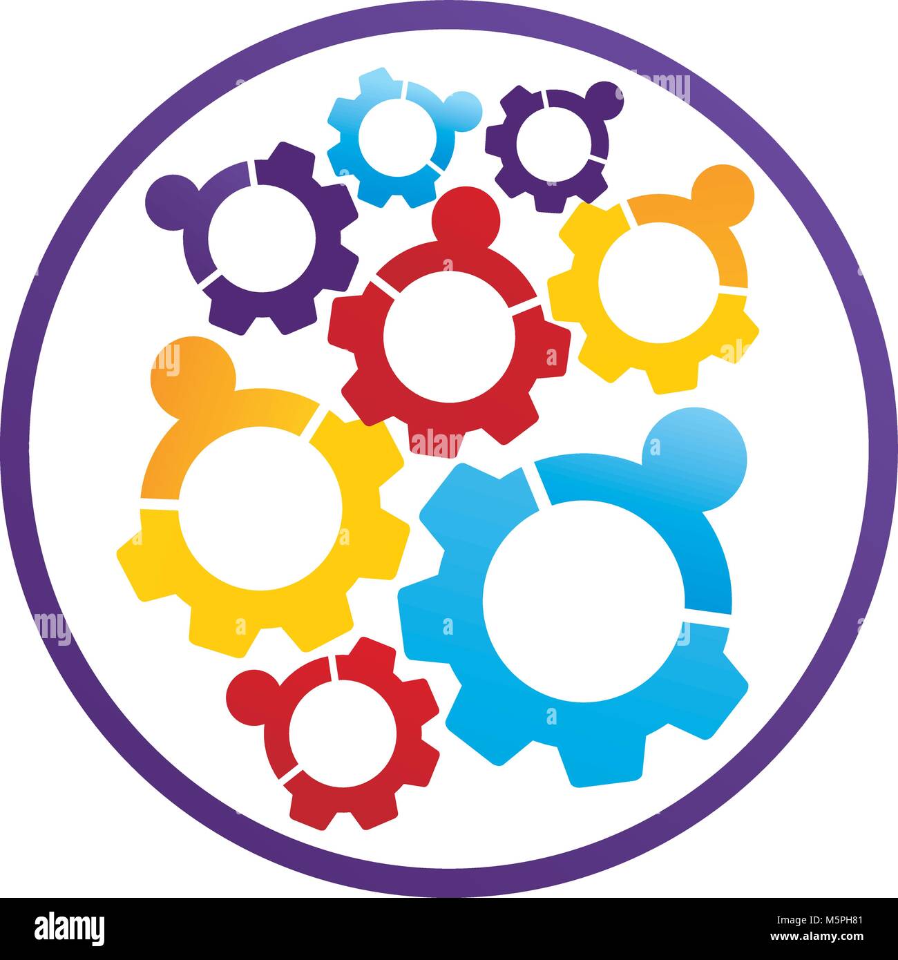 Team Work Gear Stock Vector Image & Art - Alamy