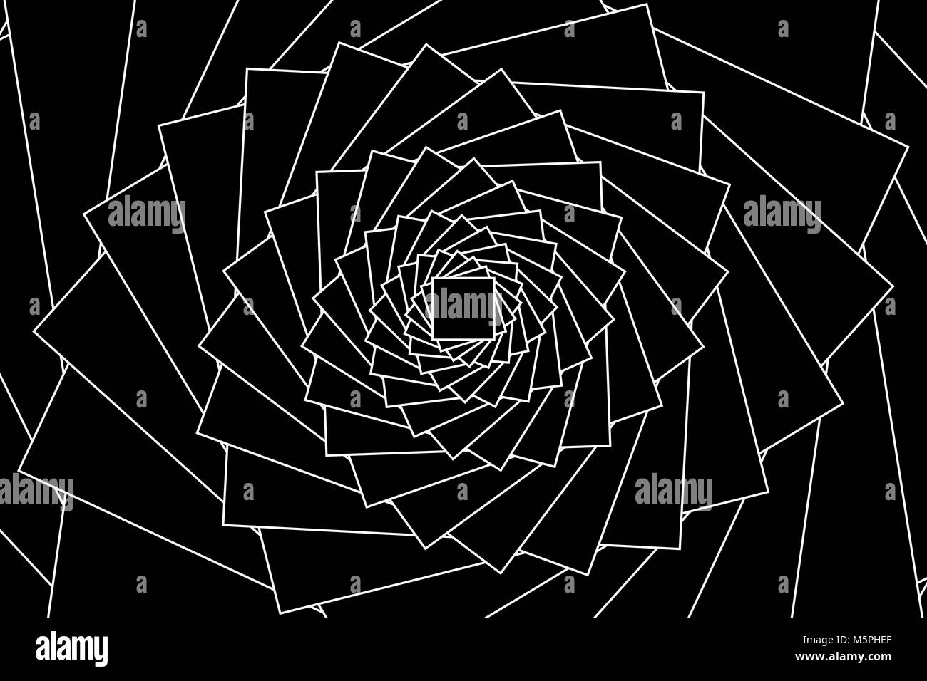 Rotating concentric squares, Square optical illusion pattern - black ...