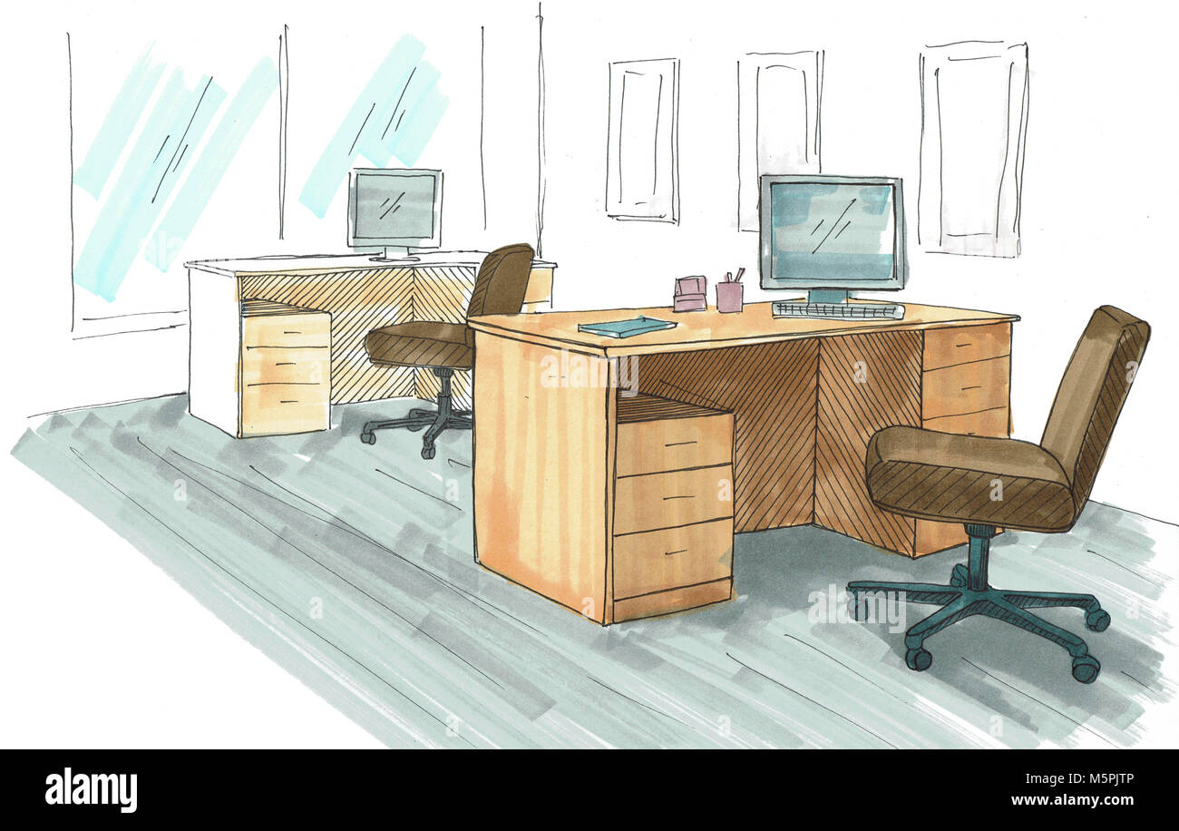 Office desk chair open plan hi-res stock photography and images - Alamy