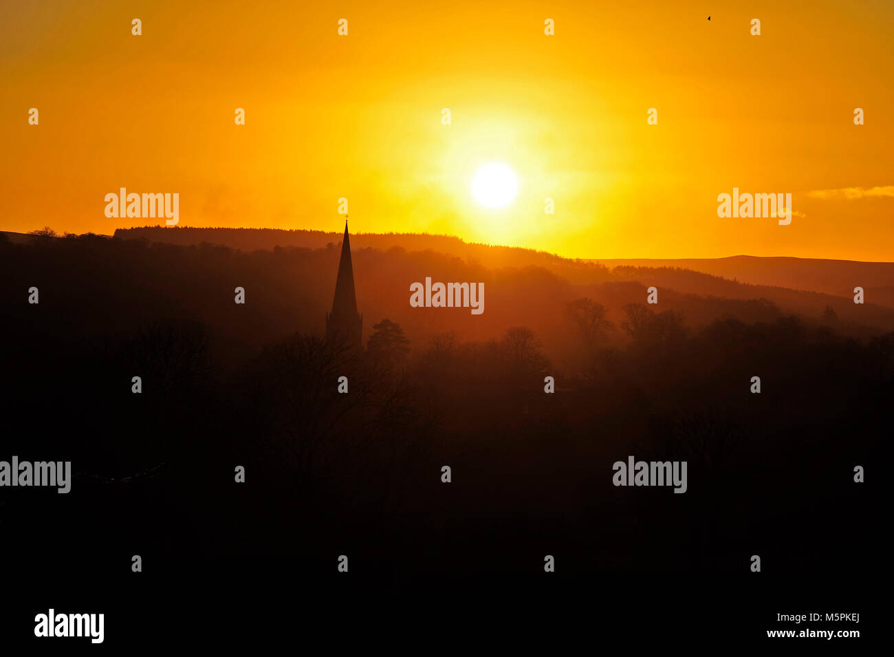 Masham Sunset North Yorkshire England Stock Photo - Alamy