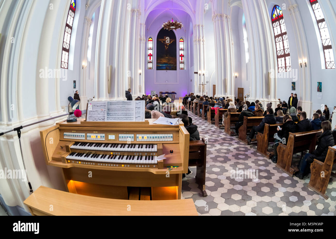 Roman catholic parish church of the sacred heart of jesus hi-res stock ...