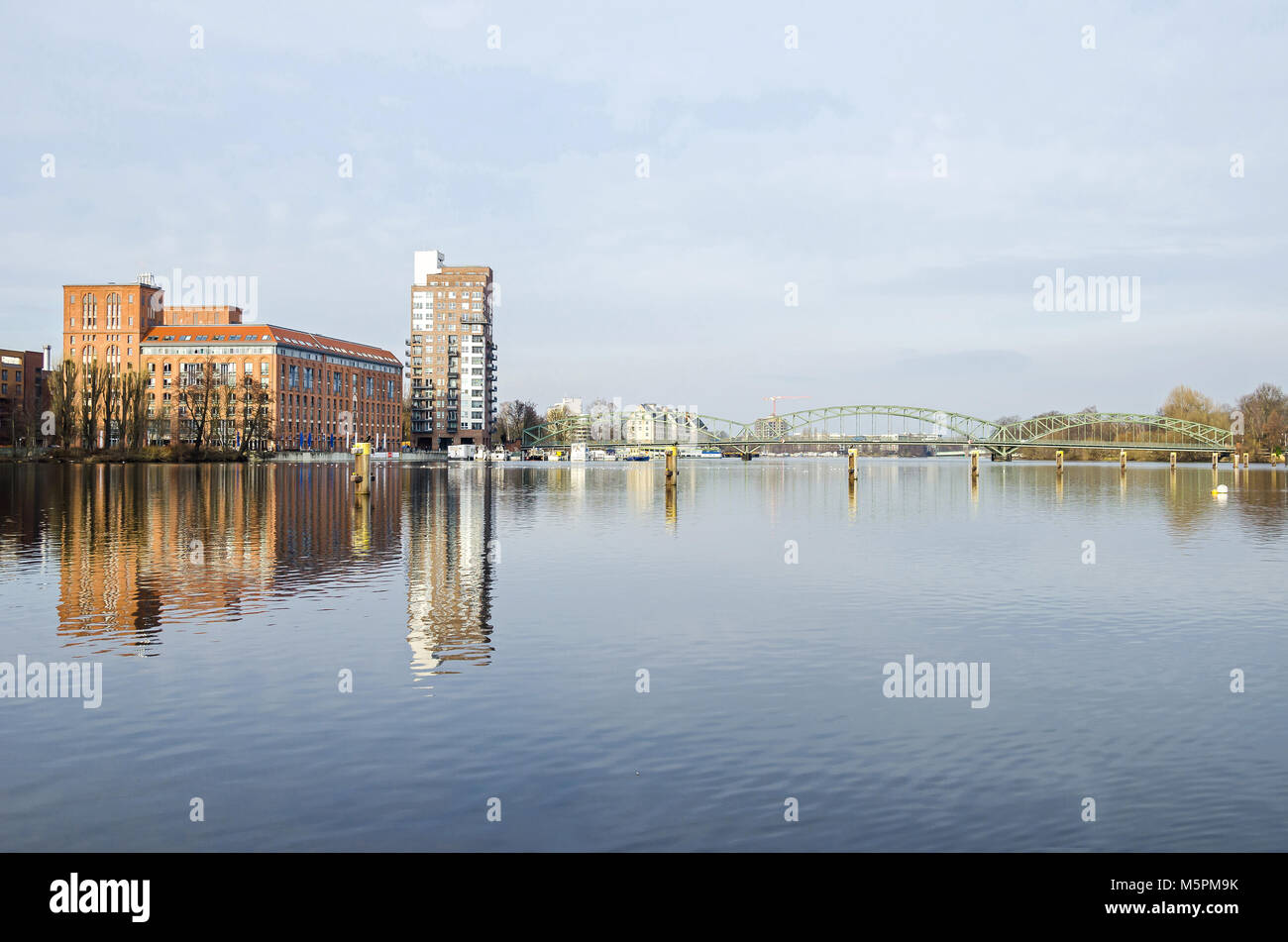 View of the city district Spandau with the street Frieda Arbheim ...