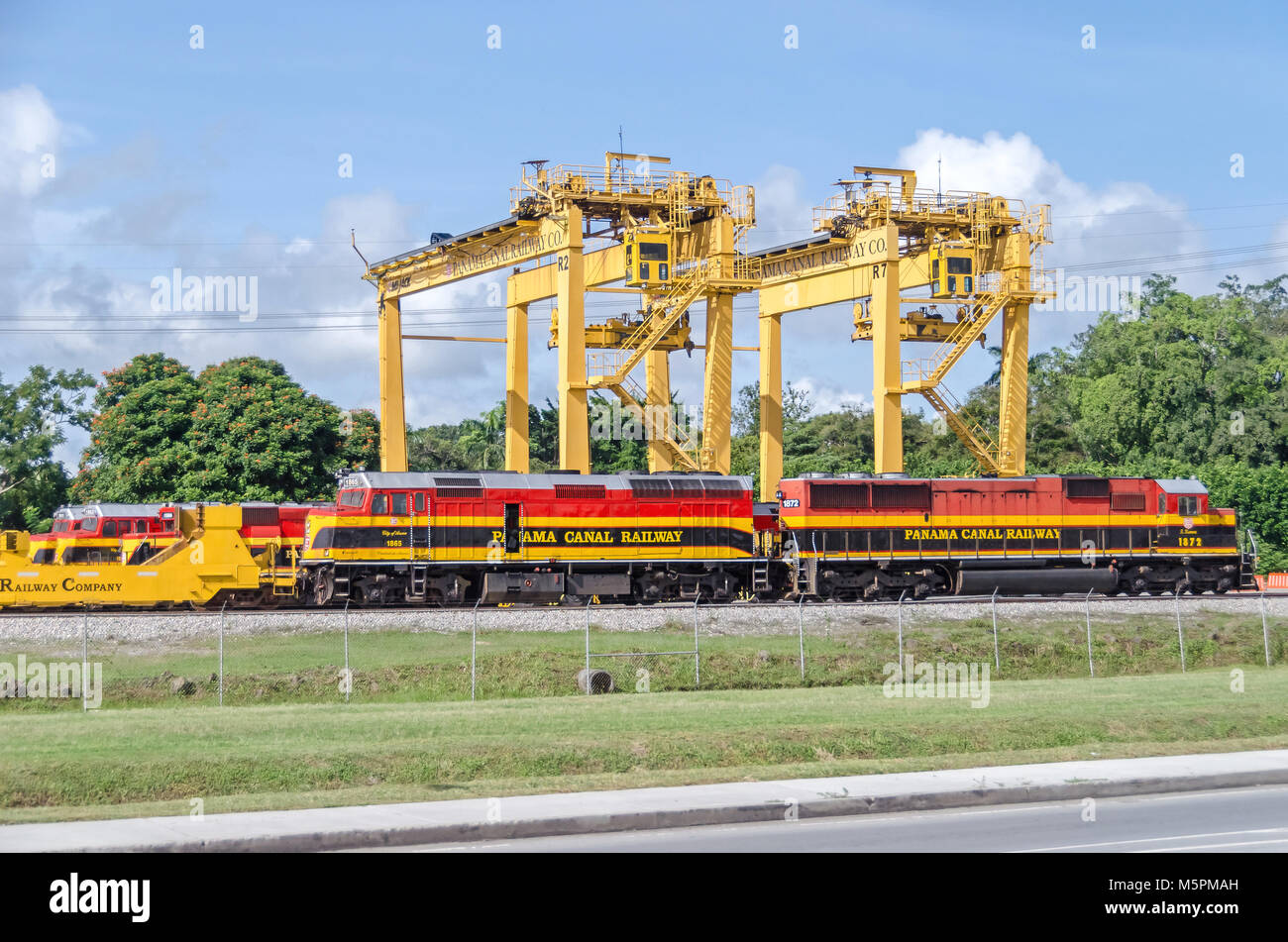 Panama City, Panama - 4 November, 2017: Panama Canal Railway pacific ...