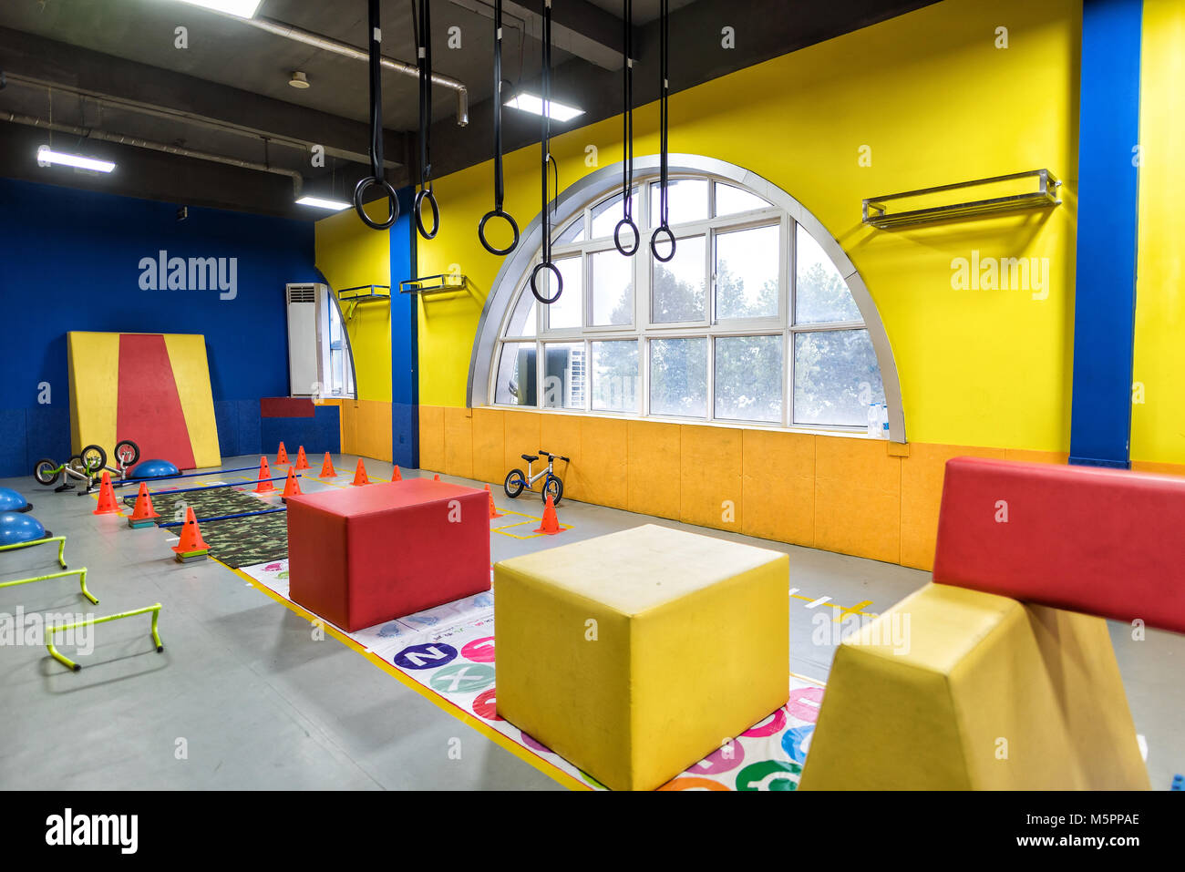 children's room with gym equipment Stock Photo - Alamy