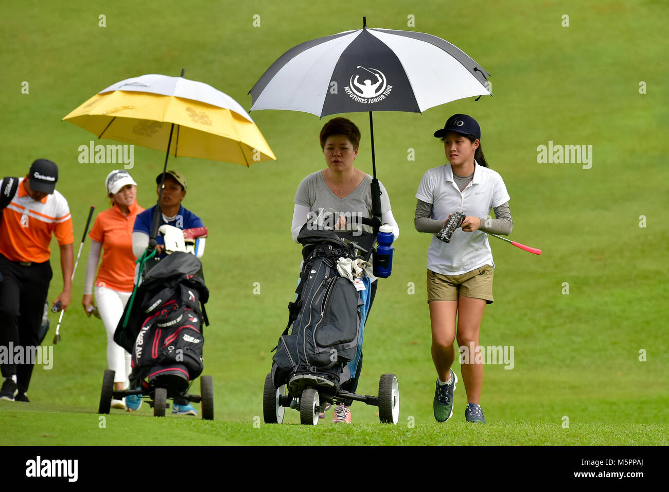 Danau, UKM Bangi - FEBRUARY 11: Ashley Chin Yen Ling, walks across the ...