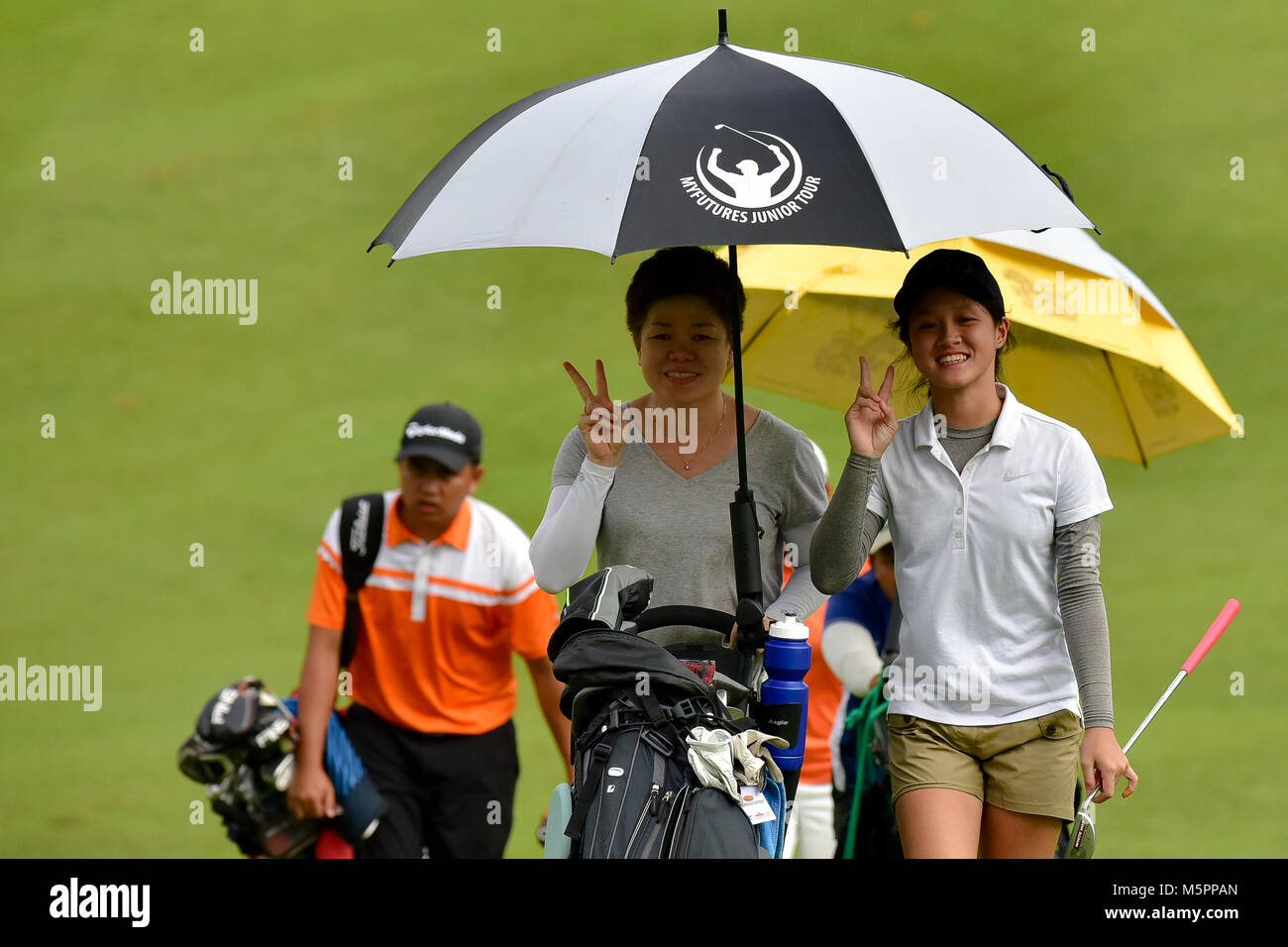 Danau, UKM Bangi - FEBRUARY 11: Ashley Chin Yen Ling, walks across the ...