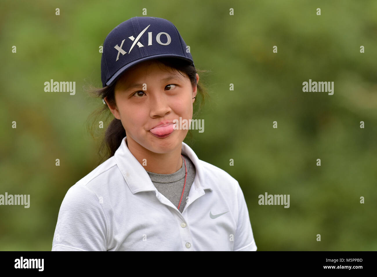 Danau, UKM Bangi - FEBRUARY 11: Ashley Chin Yen Ling reacts on the 18th ...