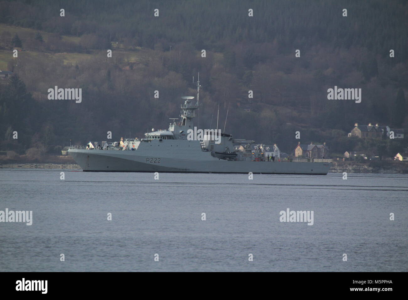 HMS Forth (P222), a batch 2 River-class patrol boat operated by the ...