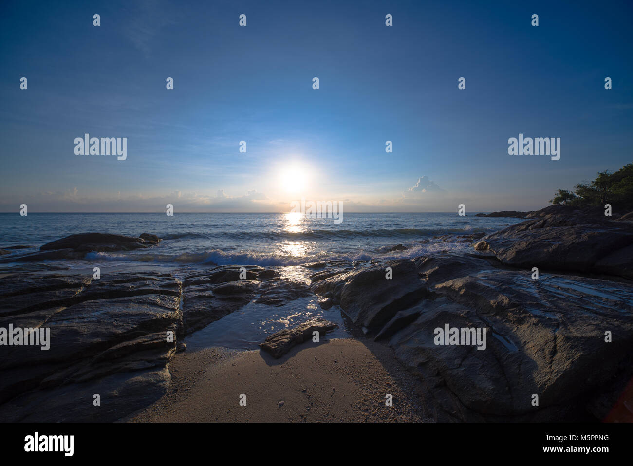 Sunrise in Khanom Beach Stock Photo - Alamy