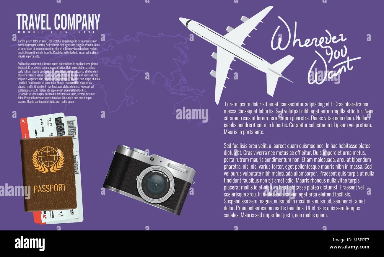 Airline Advertisement Poster Stock Vector Images - Alamy