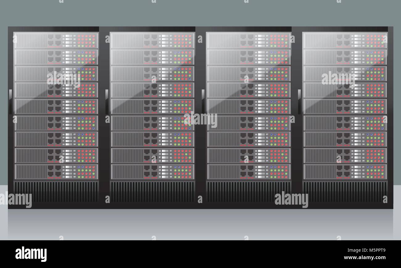 Network servers computer hardware technology isolated on white ... Network servers computer hardware technology isolated on white ...