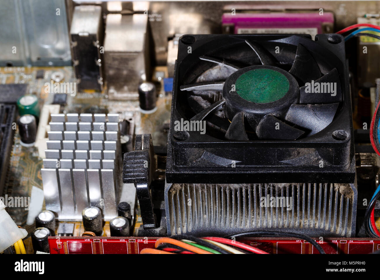 dusty computer photo from the inside, image details in the dust Stock ...