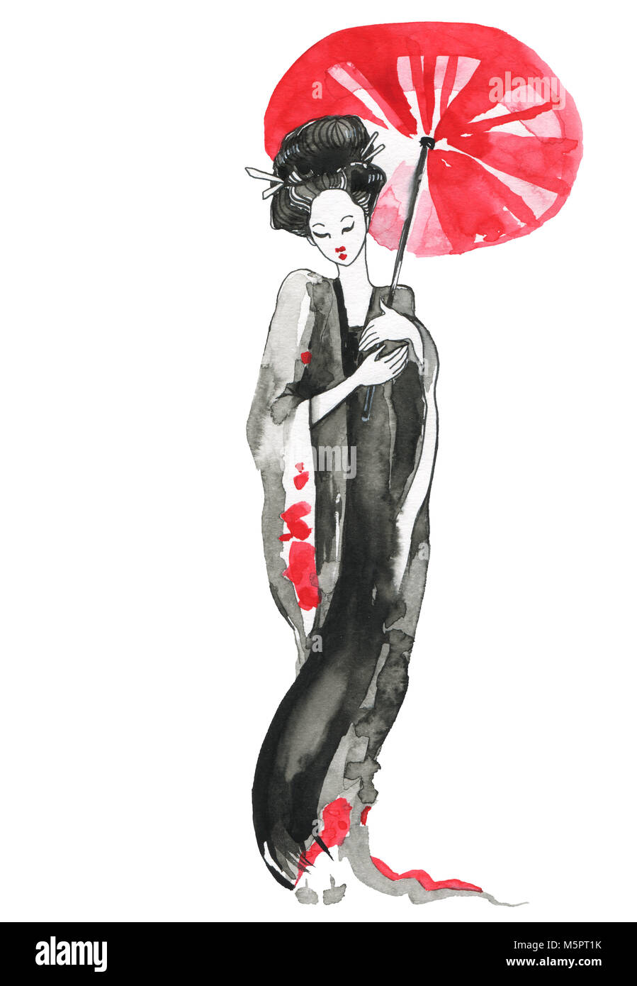 Geisha. Woman in traditional clothing. Japanese style Stock Photo - Alamy