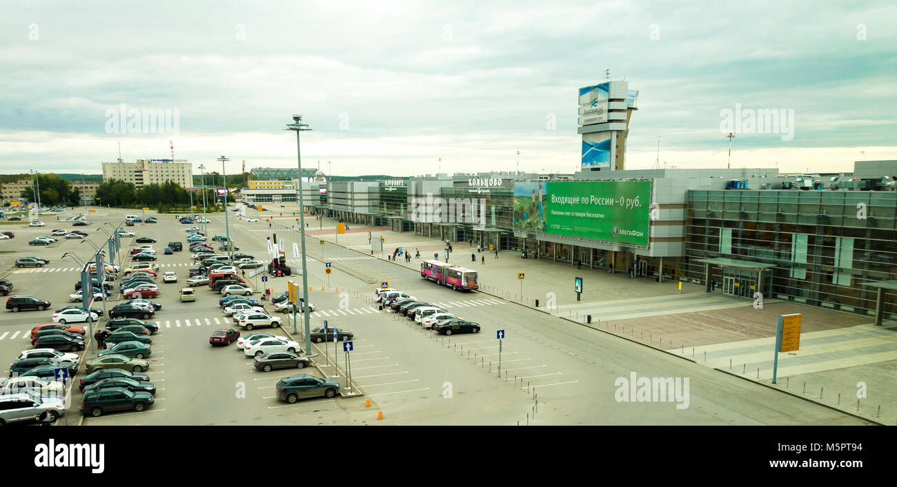 EKATERINBURG, RUSSIA - AUGUST 28, 2013: Ekaterinburg Airport Terminal ...