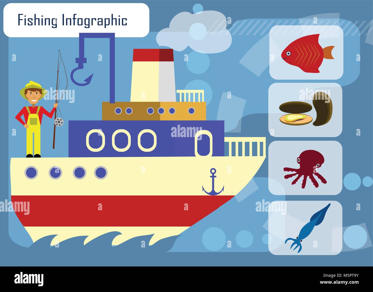 Fishing boat crew Stock Vector Images - Alamy