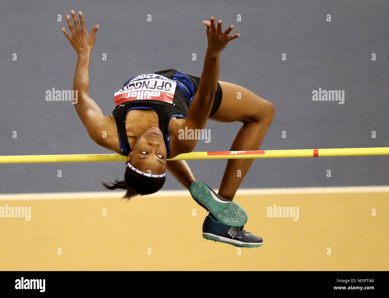 Saint Lucia's Lavern Spencer in the Women's High Jump during the Muller ...
