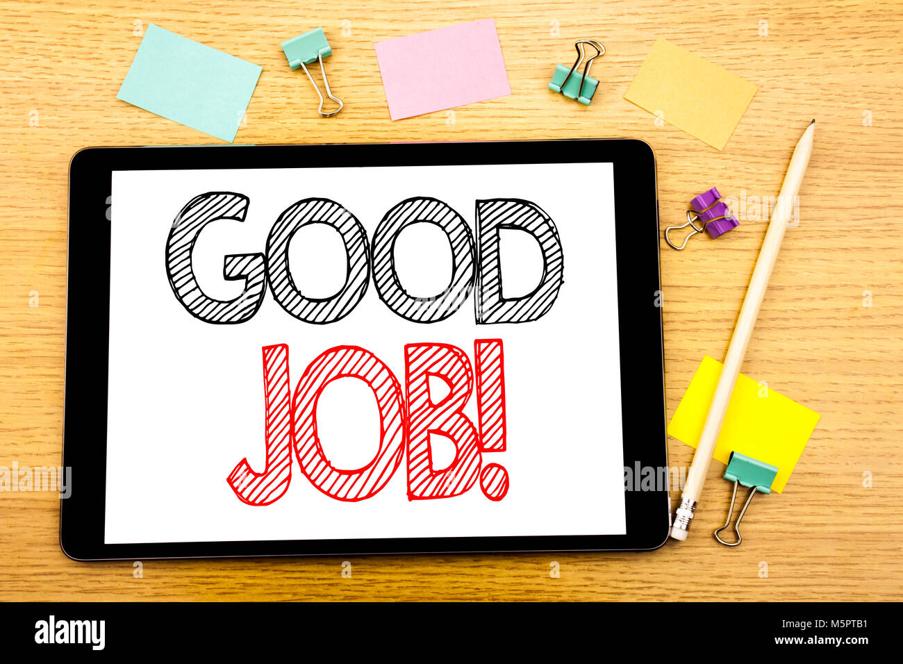 Writing text showing Good Job. Business concept for Success ...