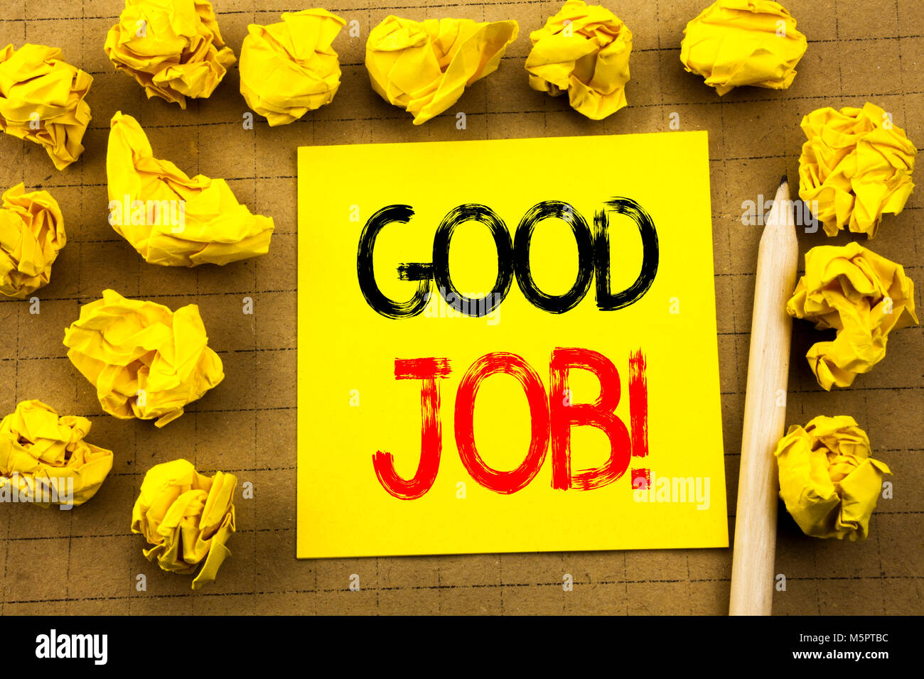 Good Job. Business concept for Success Appreciation written on sticky ...