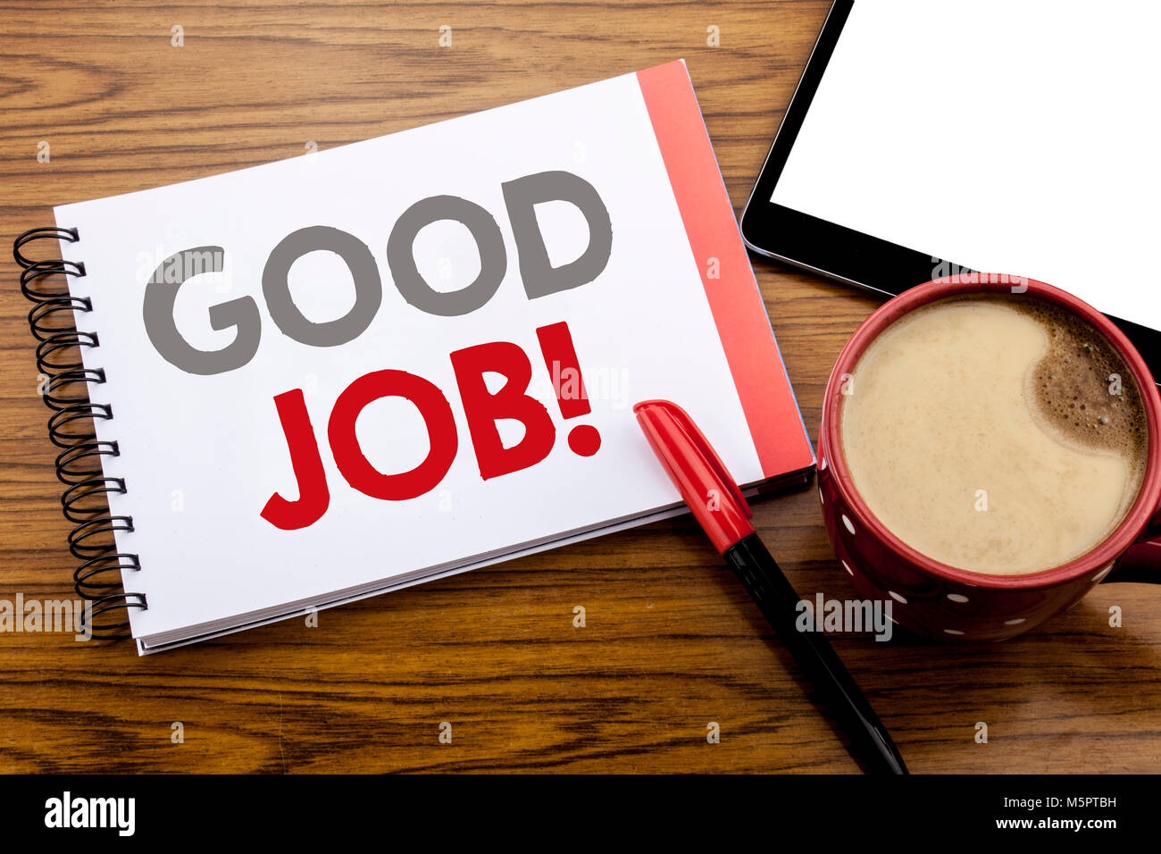 Handwriting Announcement text showing Good Job. Business concept for ...