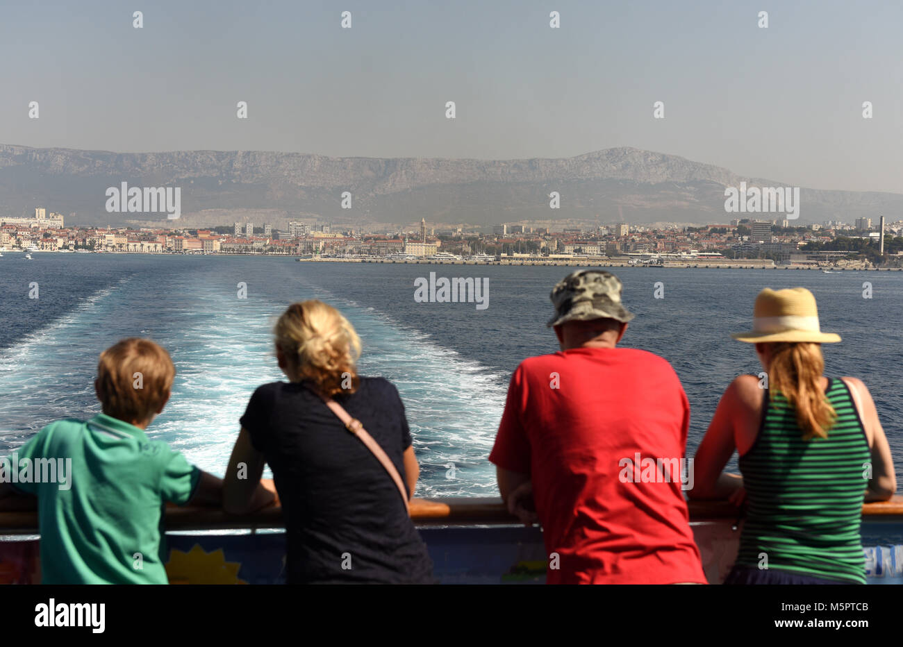 People look at the Split bay from the ferry Stock Photo - Alamy