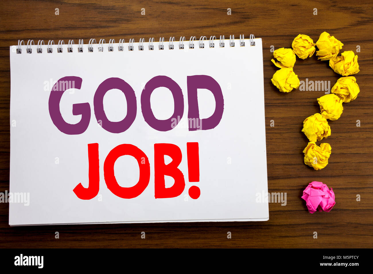 Conceptual hand writing caption inspiration showing Good Job. Business ...