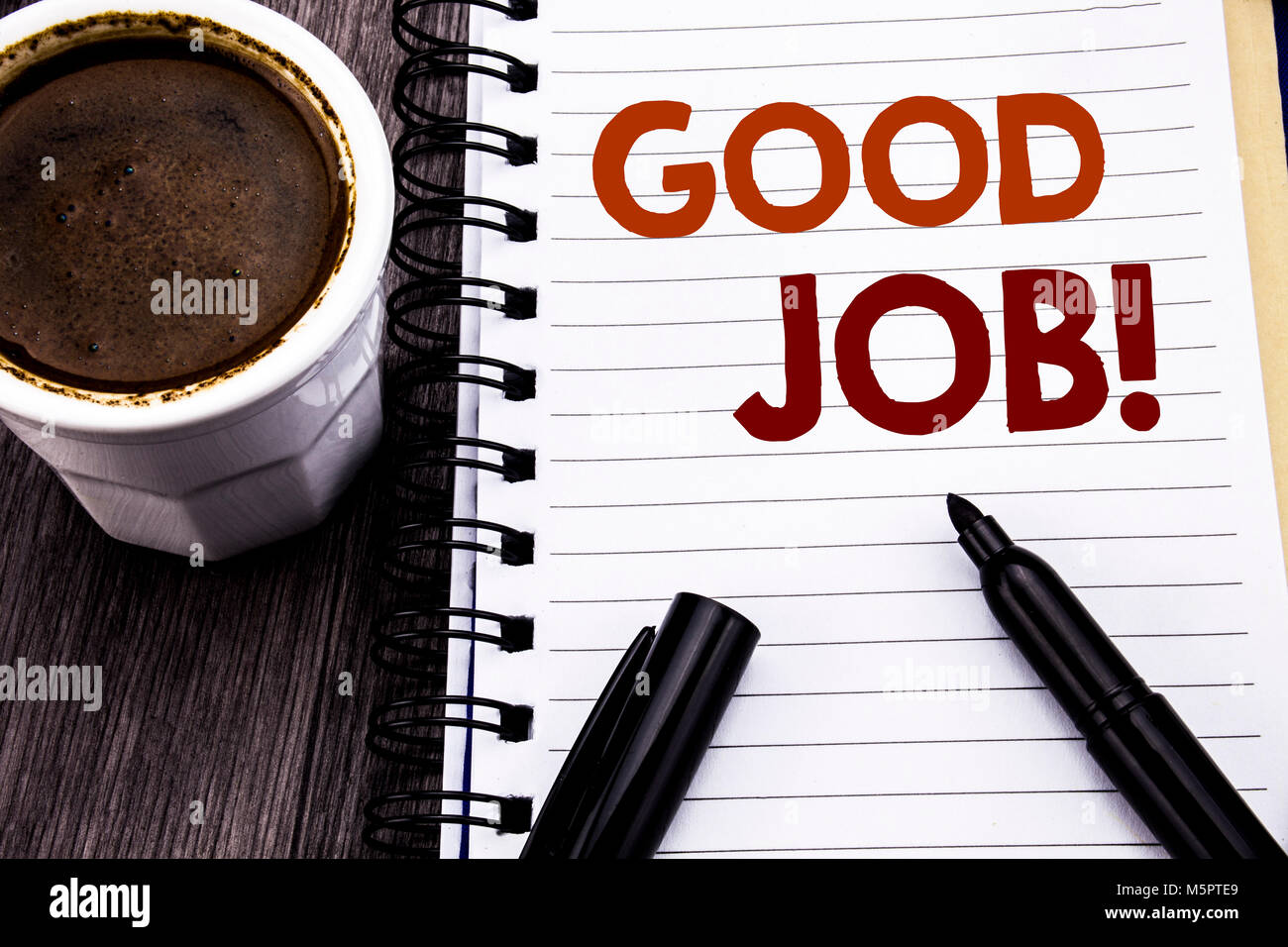 Writing text showing Good Job. Business concept for Success ...