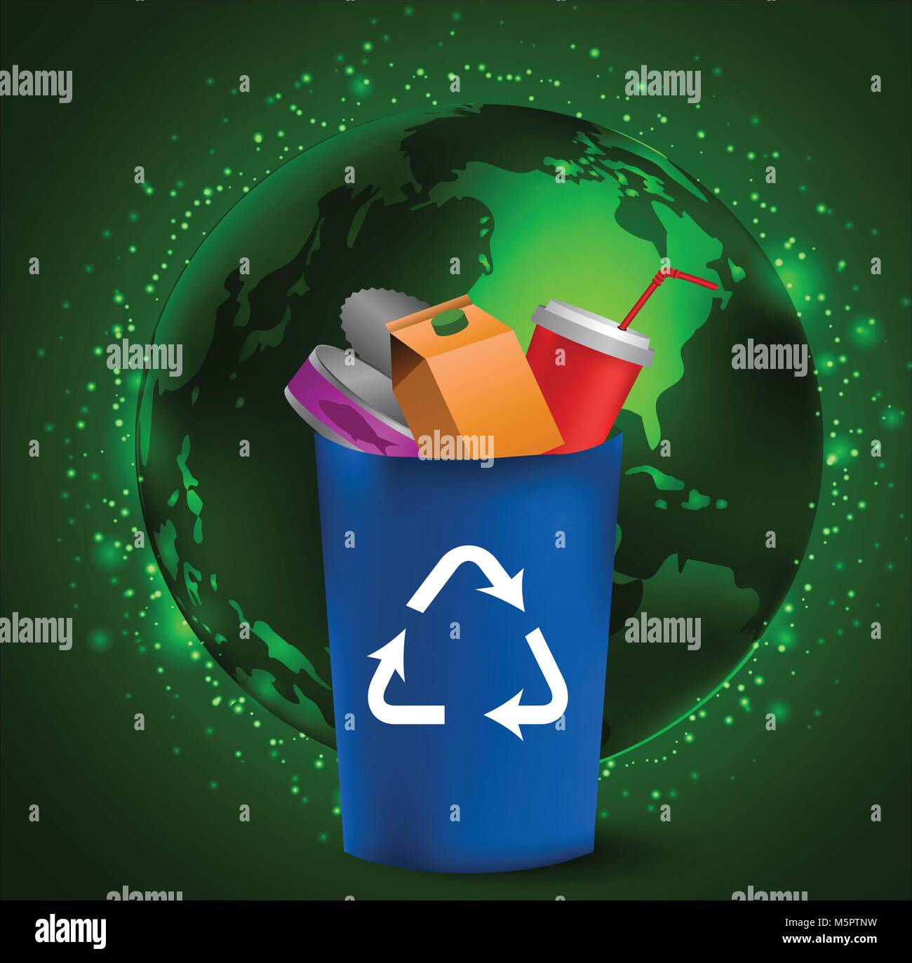 recycling bins illustration Stock Vector Image & Art - Alamy