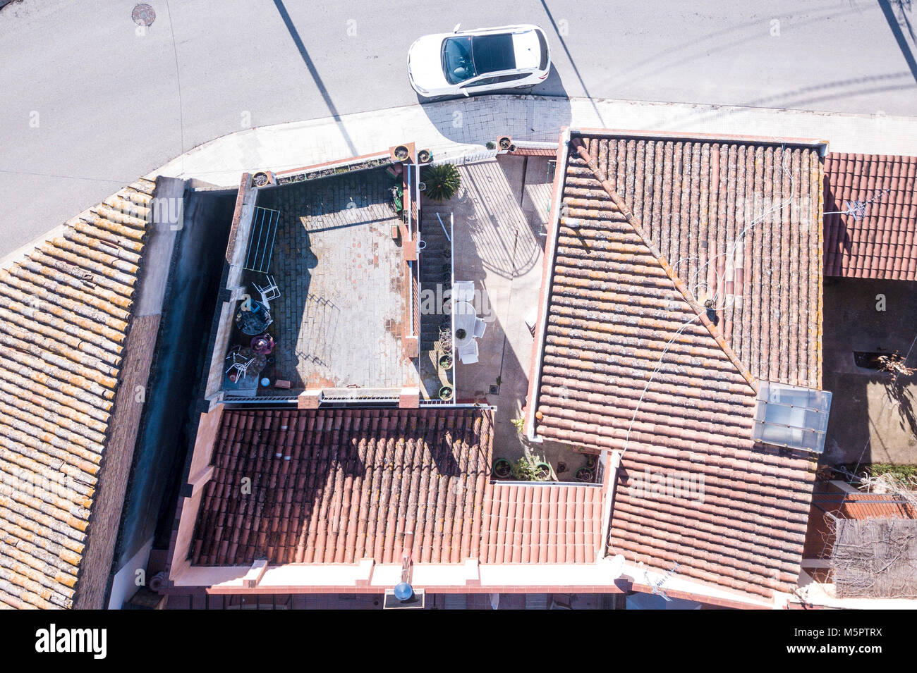 House view from the air Stock Photo - Alamy