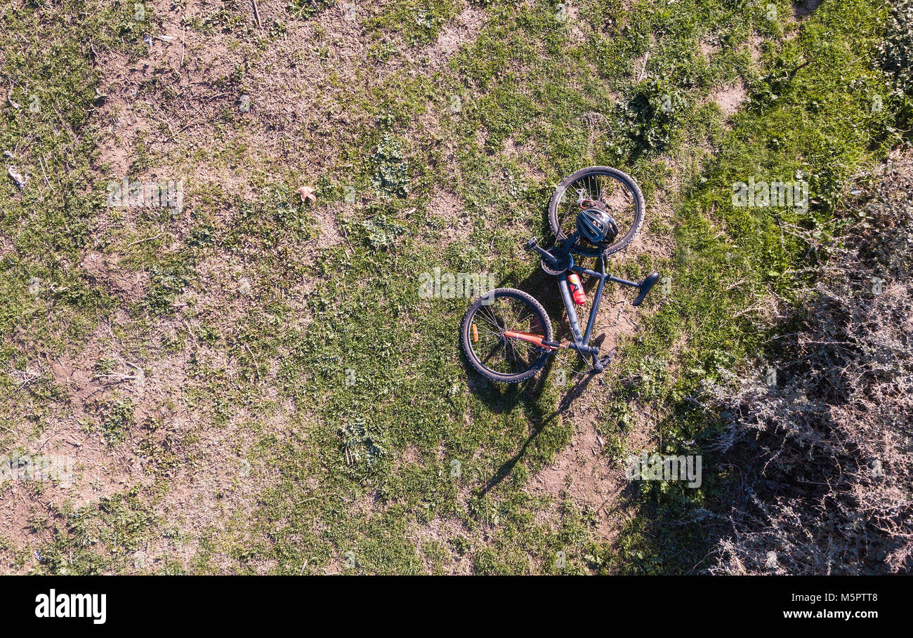 Bicycle view from the air Stock Photo - Alamy