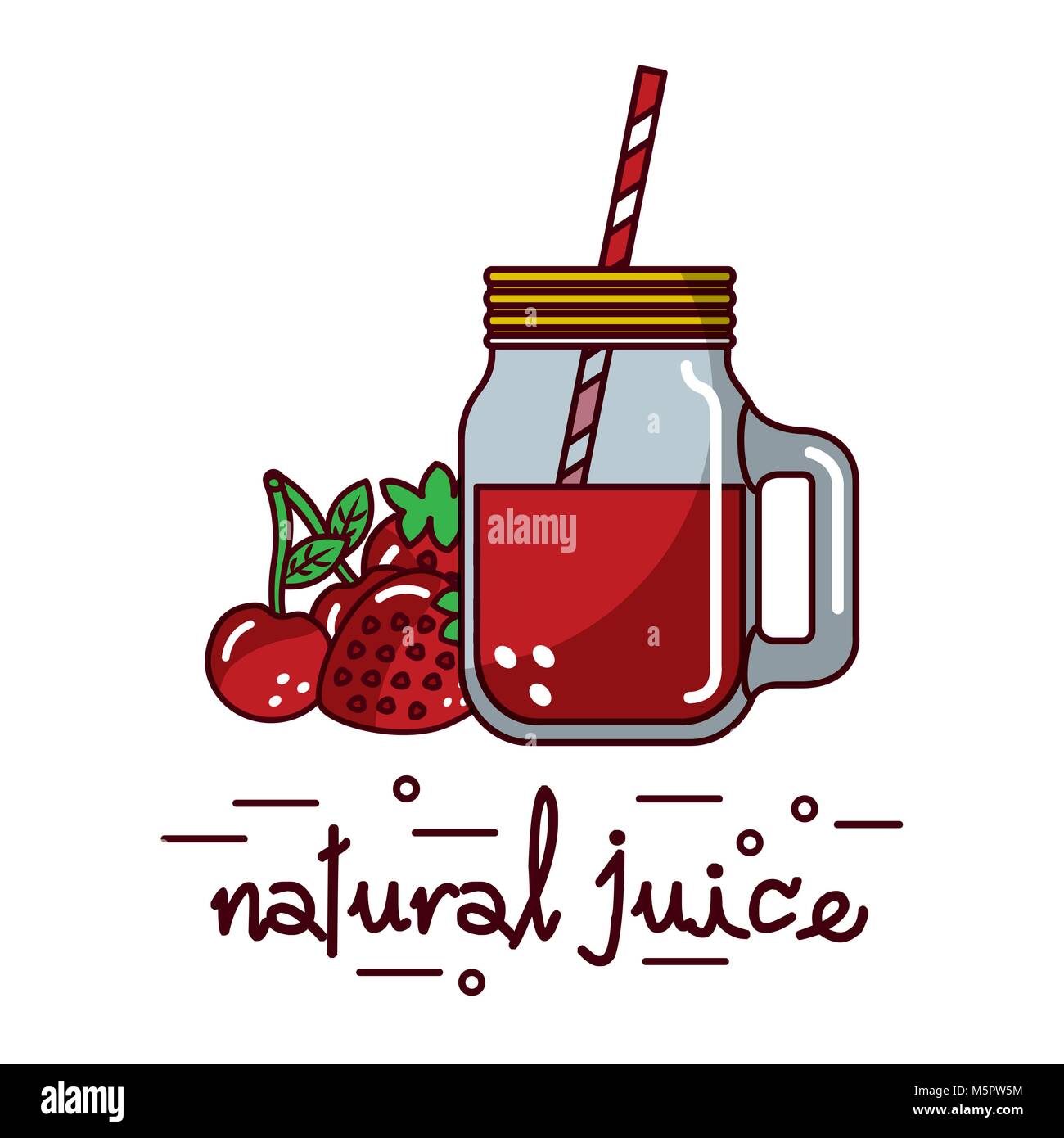 Strawberry mint water Stock Vector Images - Alamy