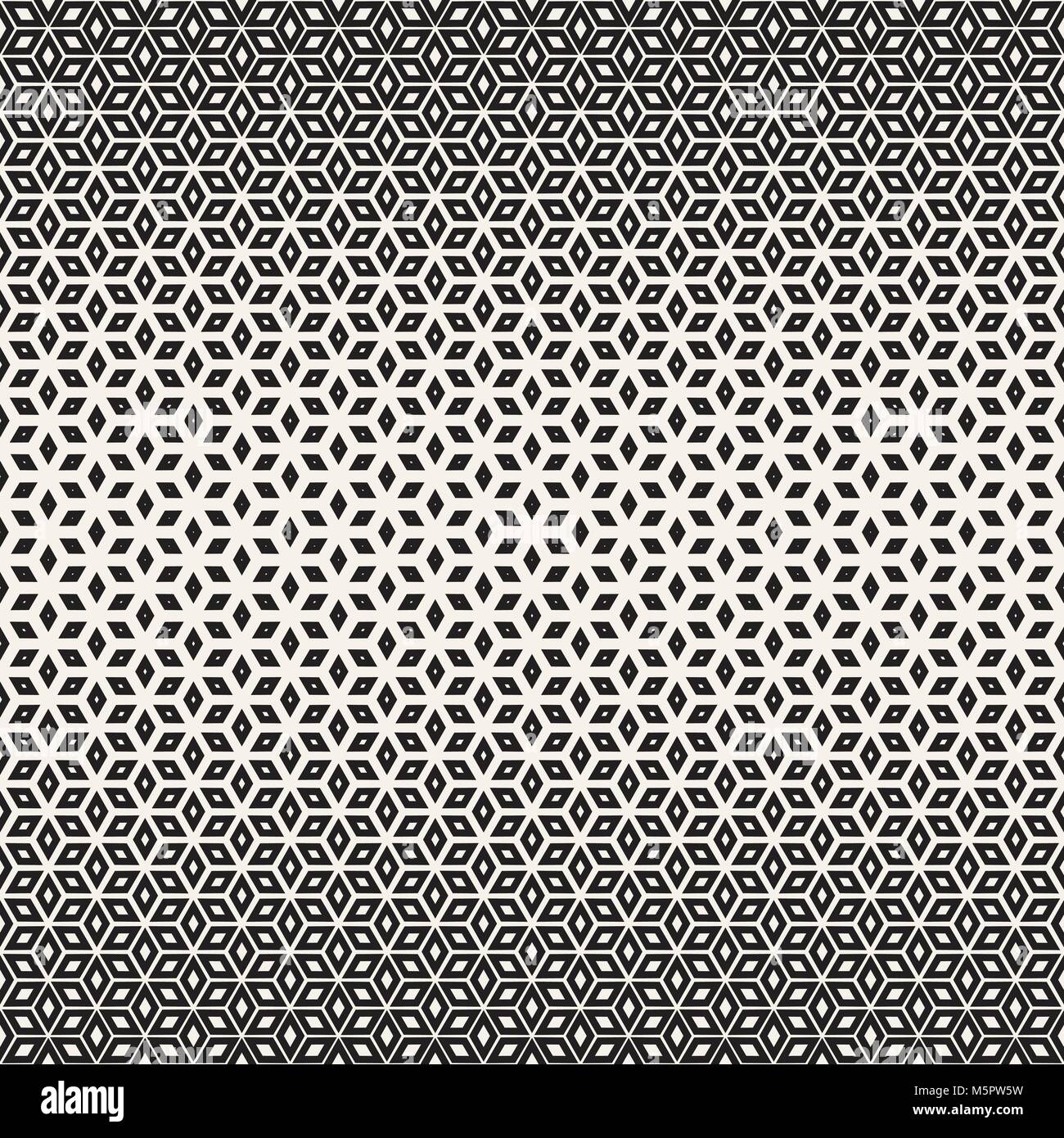Vector seamless pattern. Modern stylish texture. Geometric striped ornament. Monochrome lattice ...