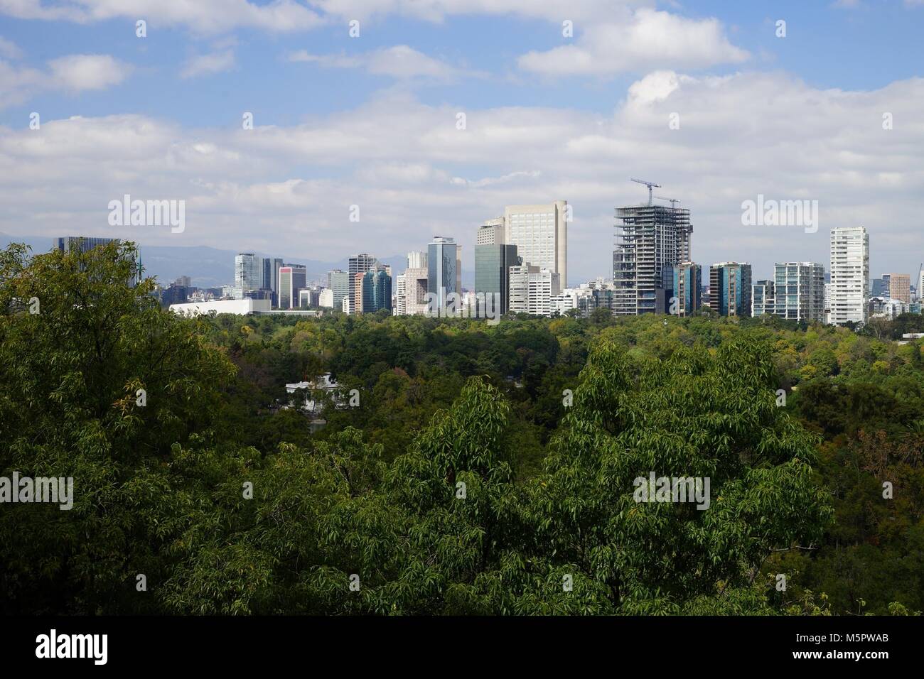 View of Mexico City from Bosque de Chapultepec park Stock Photo - Alamy