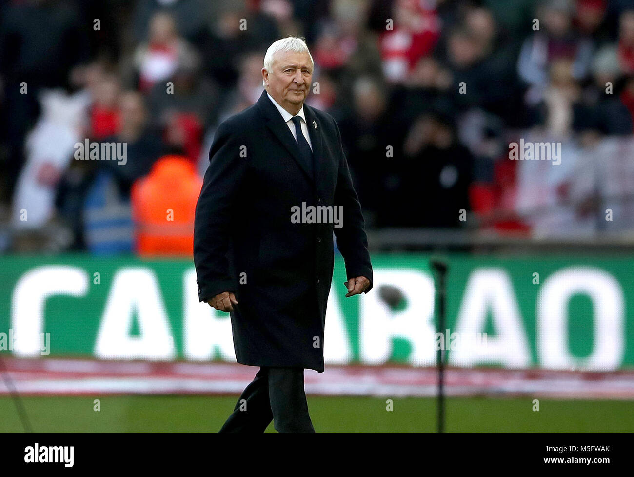 Mike Summerbee before the Carabao Cup Final at Wembley Stadium, London ...