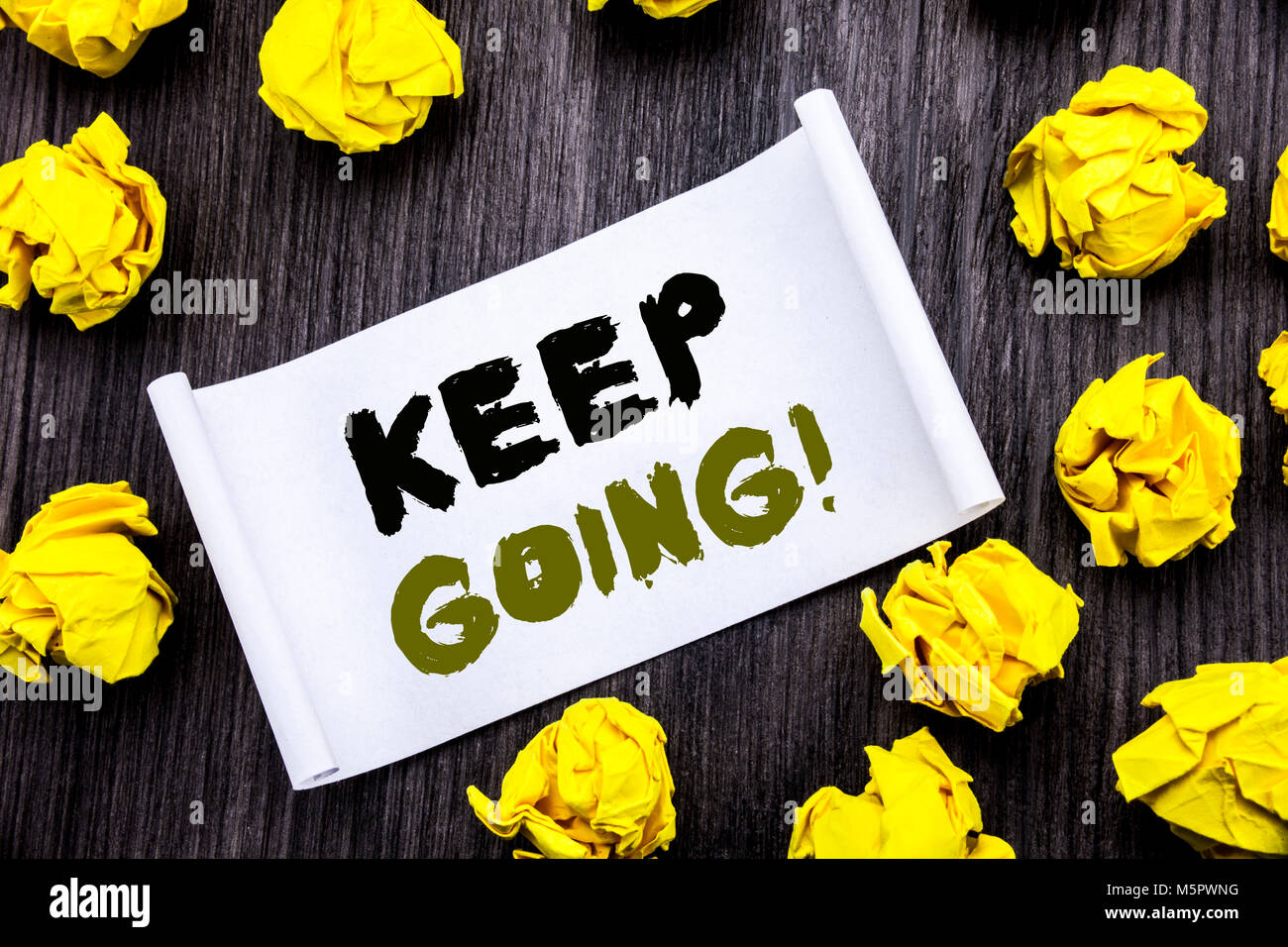 Writing text showing Keep Going. Business concept for Go Moving Forward ...