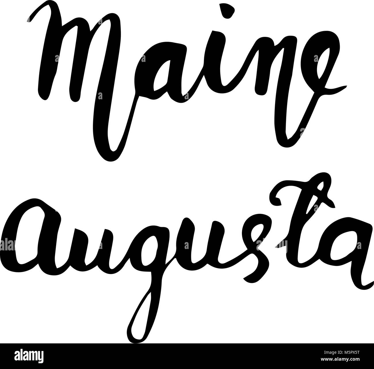 State maine lettering design Cut Out Stock Images & Pictures - Alamy