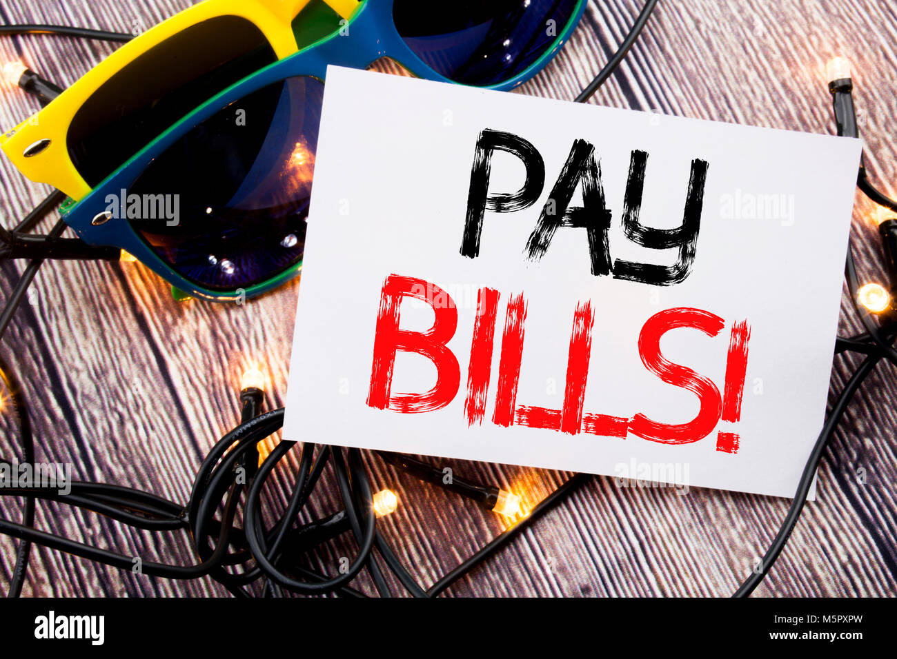 Writing text showing Pay Bills. Business concept for Finance Paying ...