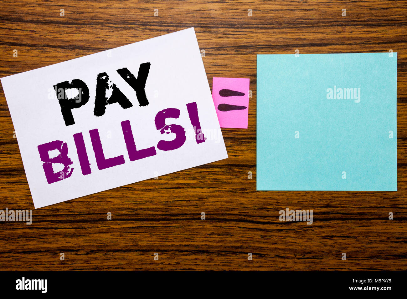 Handwriting Announcement text showing Pay Bills. Business concept for ...