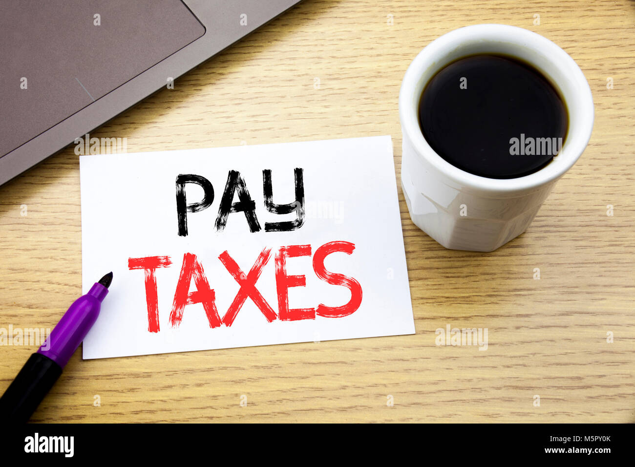 Handwriting Announcement text showing Pay Taxes. Business concept for ...