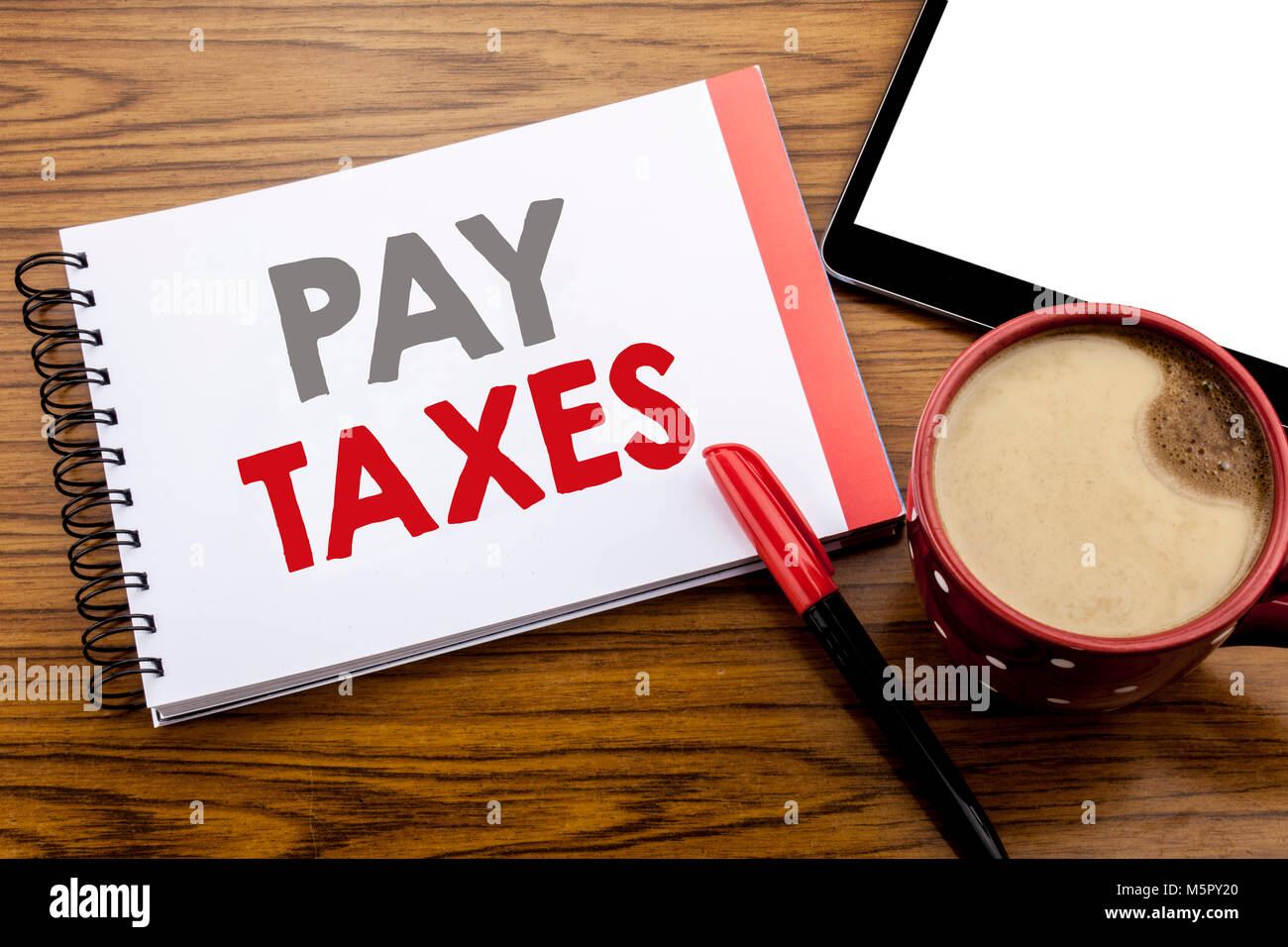Handwriting Announcement text showing Pay Taxes. Business concept for ...