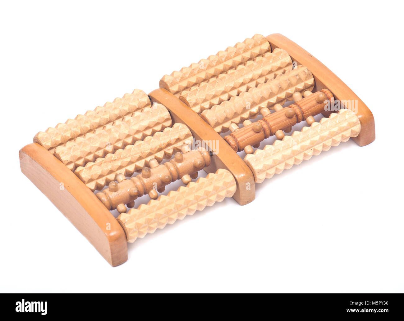 Handmade reflexology foot massager isolated on white background Stock ...