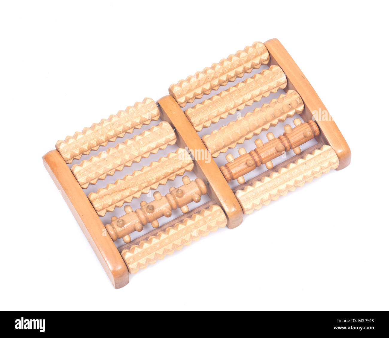 Handmade reflexology foot massager isolated on white background Stock ...